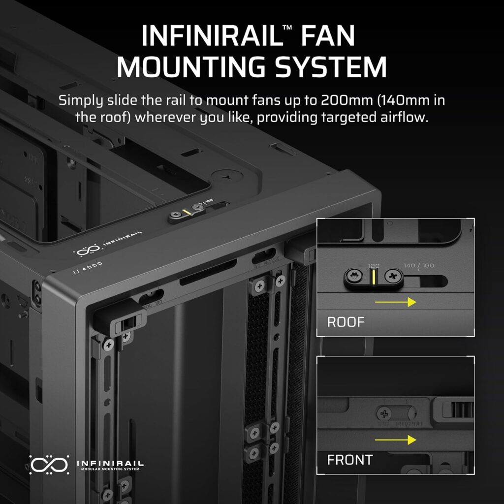CORSAIR 4000D Frame Modular Mid-Tower ATX PC Case – High Airflow ...